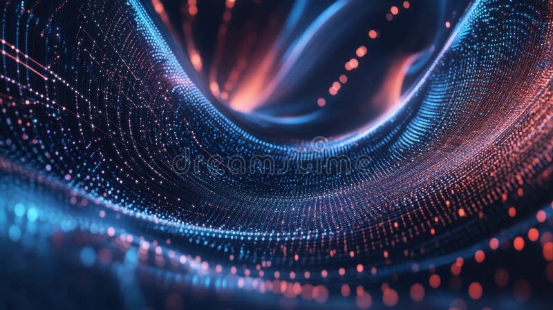 Vibrant Digital Swirl of Lights and Patterns Creating a Mesmerizing ...