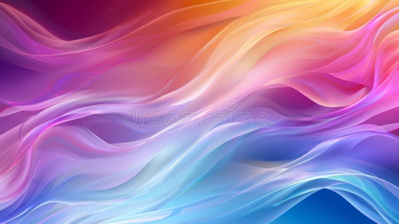 Vibrant Digital Wave Formed by Swirling Colors Blending Stock ...