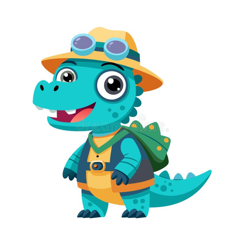 Vibrant Dino the Dynamic Explorer Character Artwork Stock Vector ...