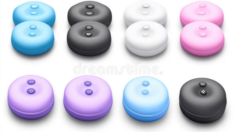 Colorful Disc-Shaped Objects Stock Illustration - Illustration of ...