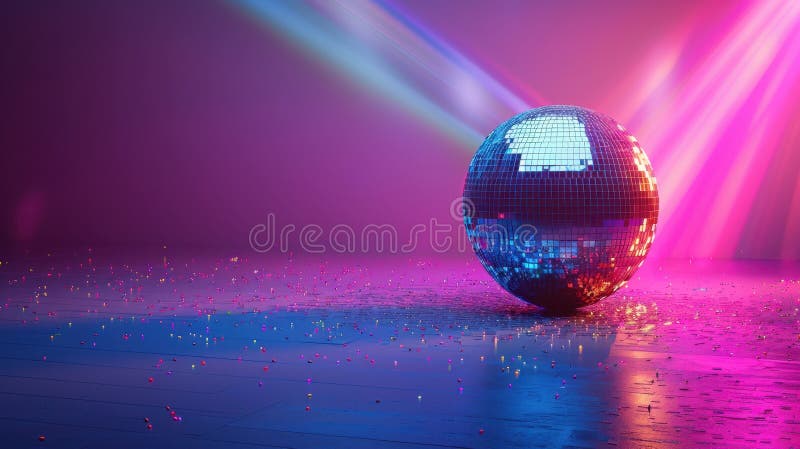 The Vibrant Disco Ball.AI Generated Image Stock Photo - Image of effect ...
