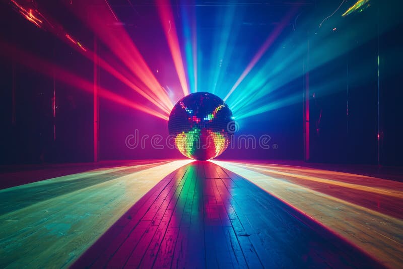 Vibrant Disco Ball Lights stock illustration. Illustration of dance ...