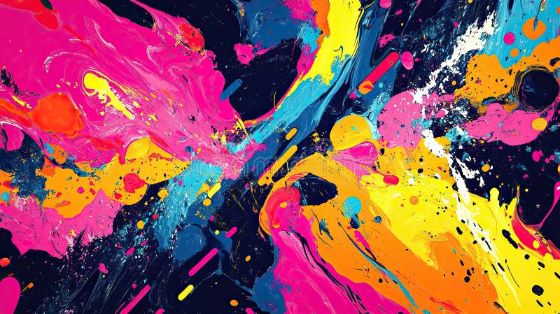 Vibrant Display of Abstract Colorful Chaos with Dynamic Graphic ...