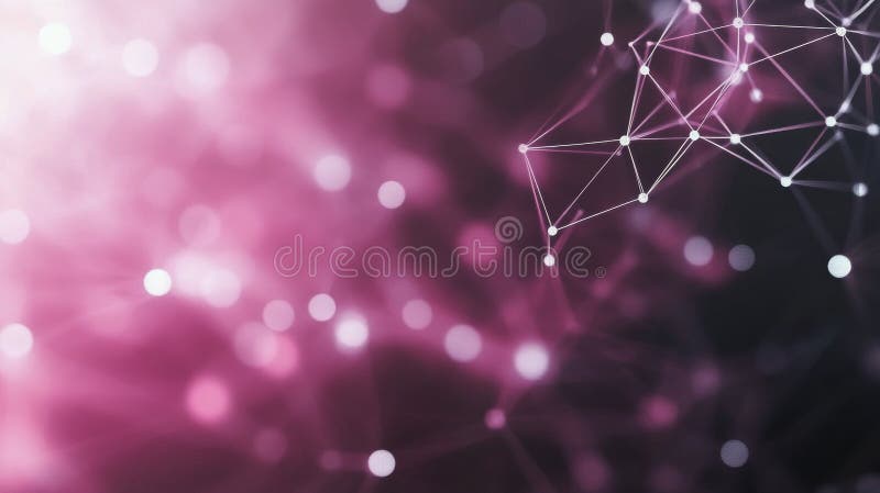 Abstract Digital Network Design with Vibrant Pink and Purple Hues Set ...
