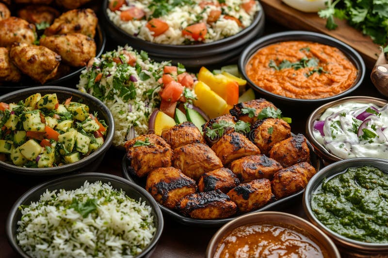 A Vibrant Display of Chicken Handi, Flavorful Korma, and Assorted Sides ...