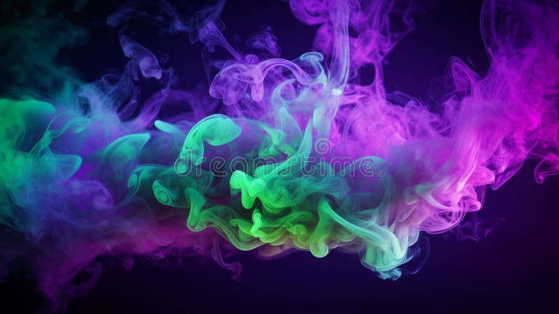 A Group of Colored Smokes on a Black Background Stock Image - Image of ...