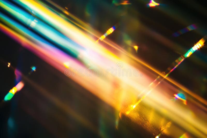 Colorful Light Reflections and Prism Effects in Abstract Background ...