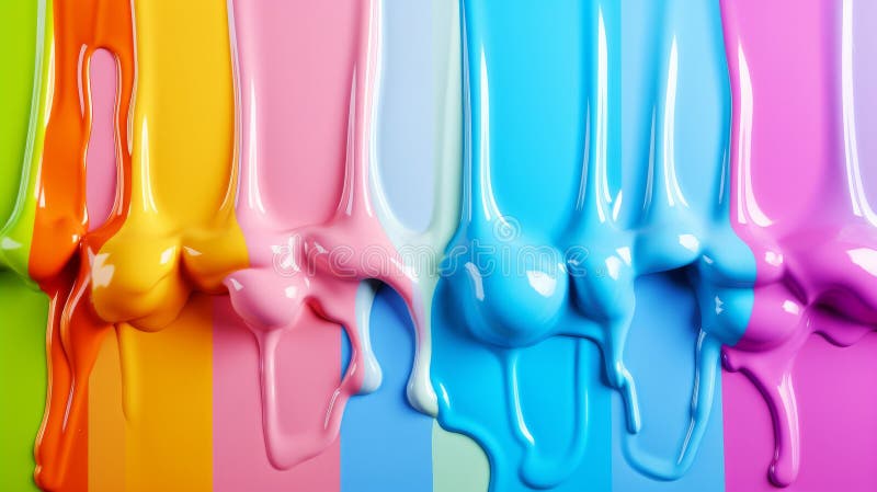 A Row of Different Colors of Paint on a Wall Stock Image - Image of ...