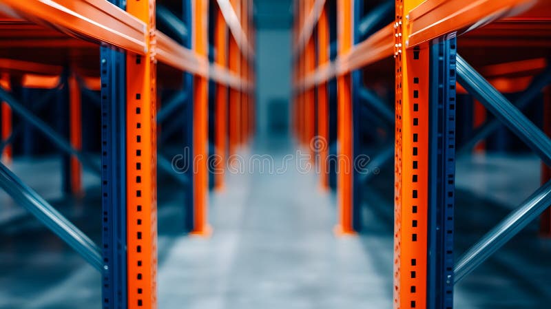 A Vibrant Display of Colorful Storage Racks in a Warehouse Setting for ...