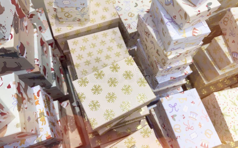 A Vibrant Display of Decorative Gift Boxes Stacked in an Appealing ...