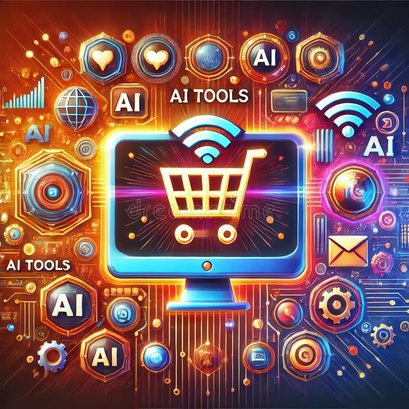 Visuals of AI Tools for E-commerce and Digital Marketing Stock Image ...