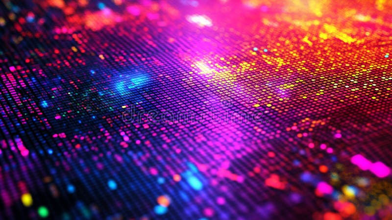 Colorful Abstract Digital Background with Vibrant Lights Creating a Festive Atmosphere ...