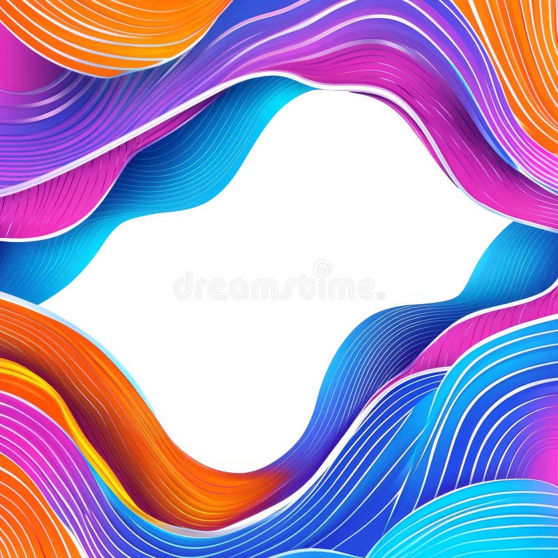 A Vibrant Display of Flowing Waves in a Seamless Pattern Produces a ...