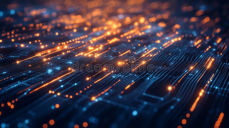 A Vibrant Display of Interconnected Digital Lines Illuminated by ...