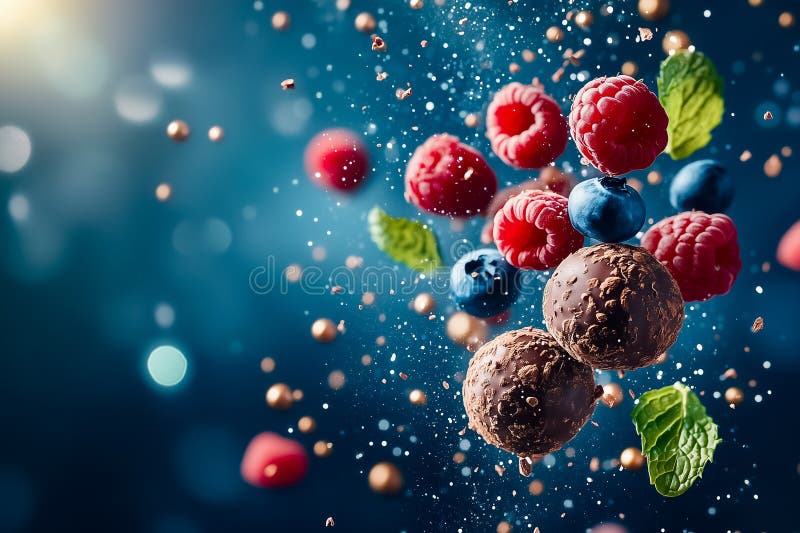 A Vibrant Display of Miniature Chocolate Balls is Highlighted by an ...