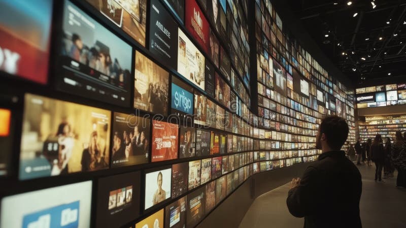 Vibrant Display of Modern Creativity: a Wall of Abstract Digital Art ...