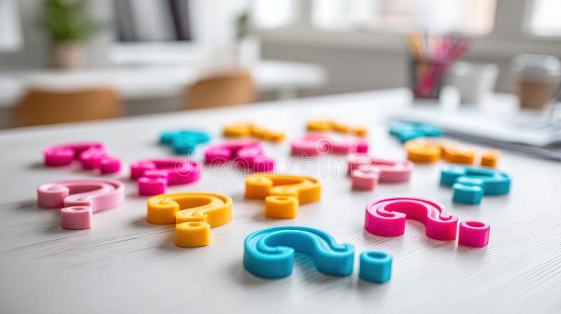A Vibrant Display of Multiple Question Marks in Various Colors Resting ...