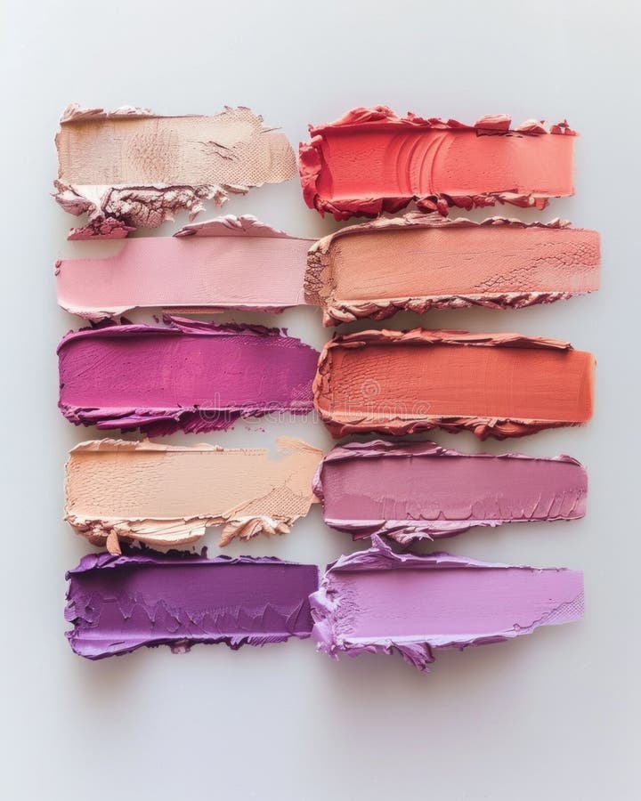Colorful Palette of Paint Swatches Arranged in a Grid Pattern on a ...