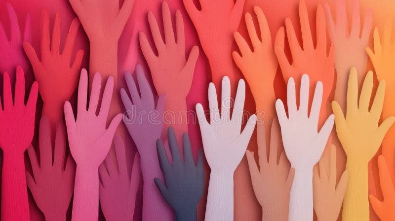 Colorful Hands Background Representing Diversity Unity Community ...