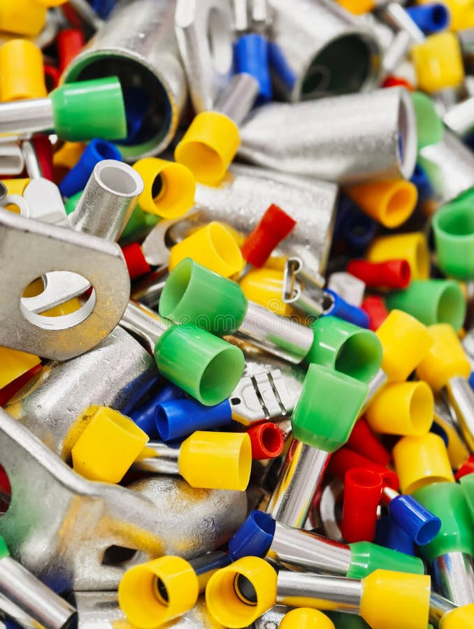 Vibrant Display of Power Cables and Electrical Wires Components through Various Connectors and ...