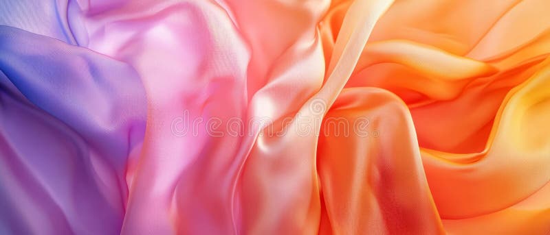 Vibrant Display of Smooth Silk Fabric Showcasing Soft Sheen and Flowing ...