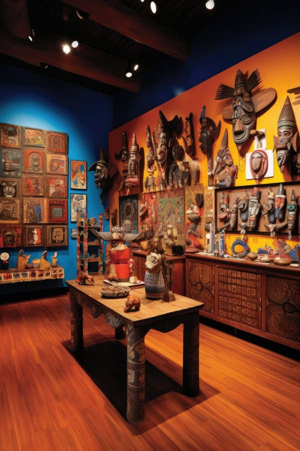 A Vibrant Display of Traditional Cultural Artifacts Stock Illustration ...