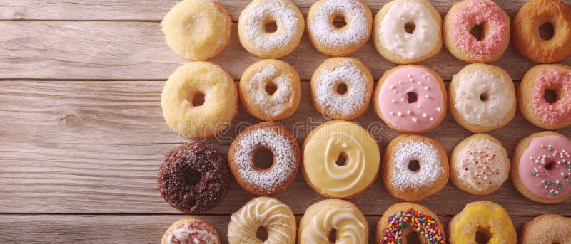 A Vibrant Display of Various Donuts Featuring an Array of Toppings and ...