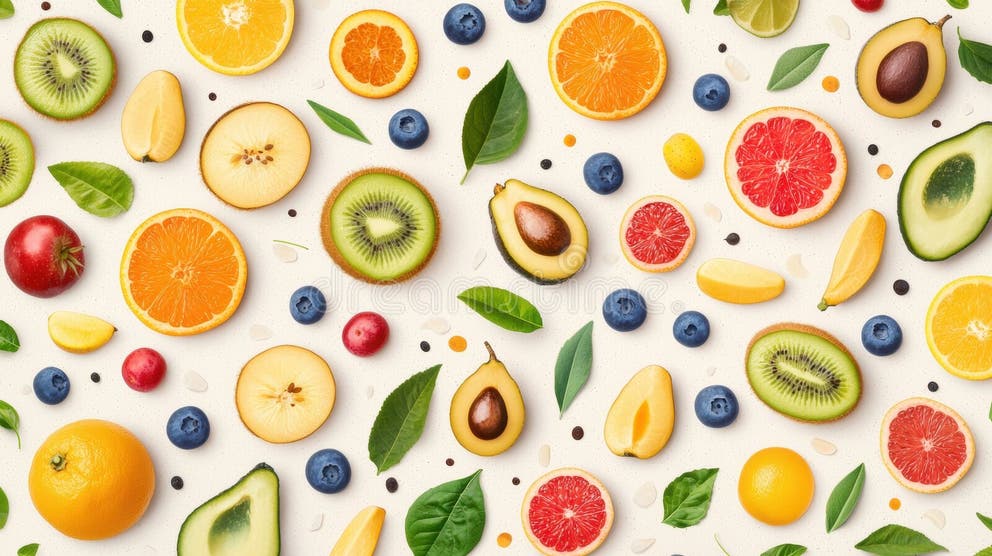 A Vibrant Display of Various Fruits Arranged in a Visually Appealing ...