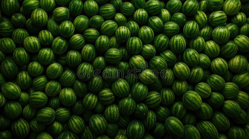 Vibrant Display of 75000 Watermelons Arranged in Artistic Stacks ...