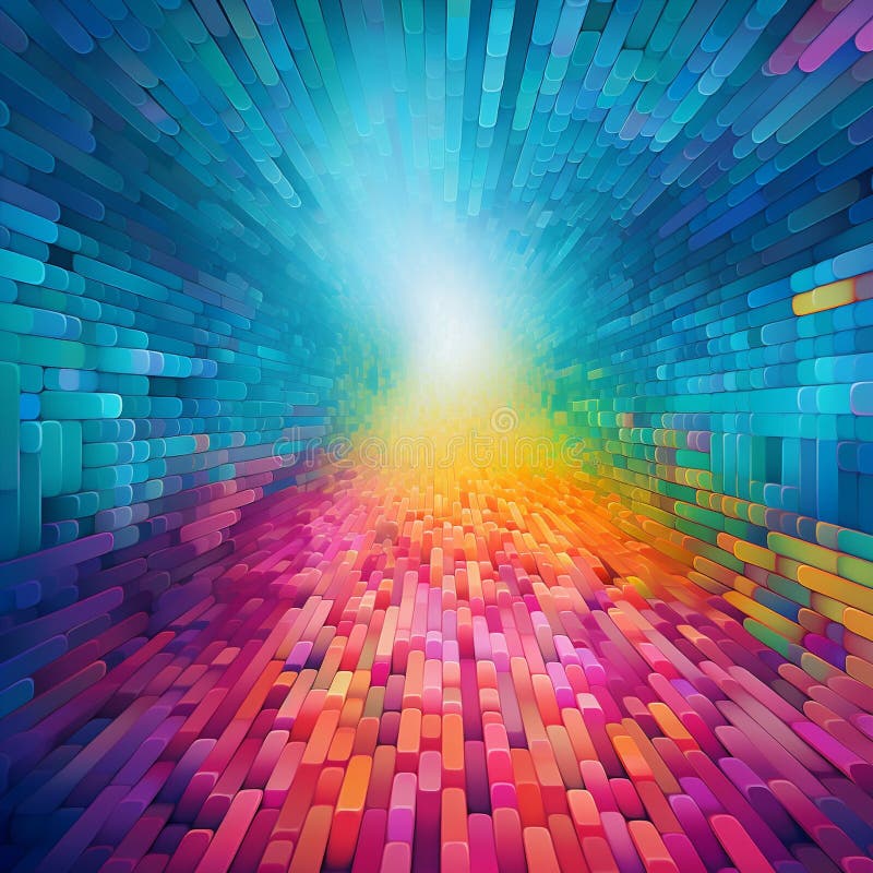 Vibrant and Distorted Pixelated Texture Stock Illustration ...