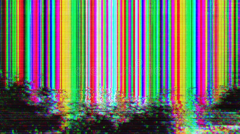 Vibrant, Distorted Vertical Lines Create a Glitch Effect with a ...