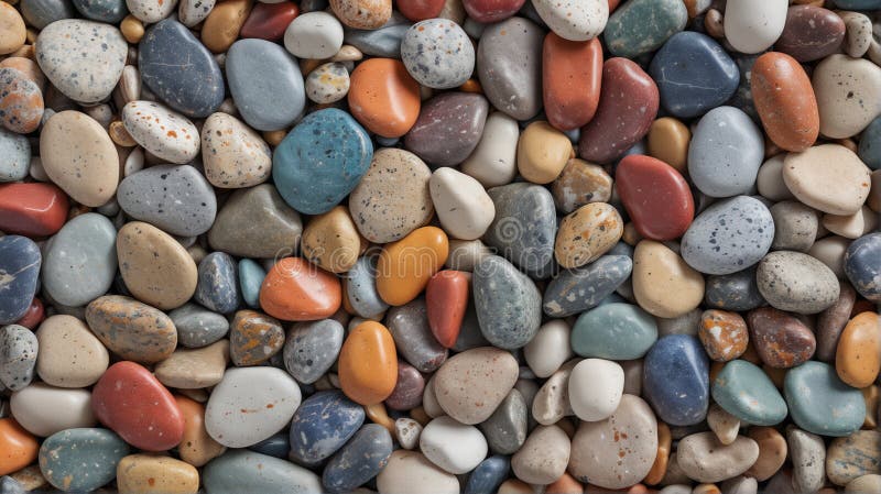 Colorful Pebble Collection : Array of Smooth Pebbles in Various Colors ...