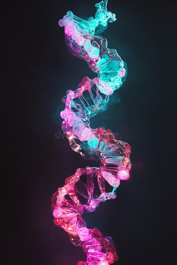 Vibrant DNA Helix: Exploring the Intricacies of Genetic Structures in ...