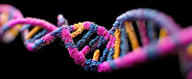 The Vibrant DNA Helix Showcasing the Intricate Structure of Genetic ...
