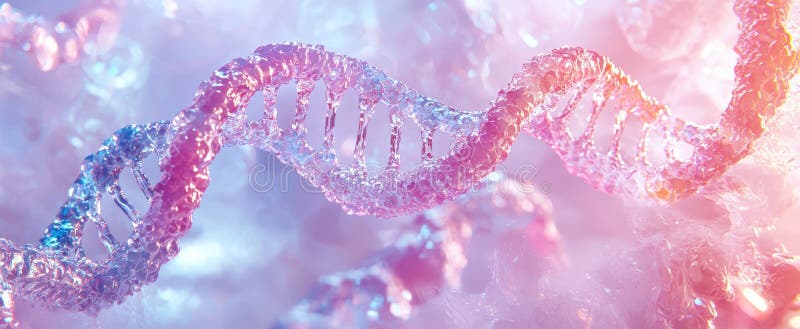Vibrant Dna Molecule Floating in a Sterile Environment for Scientific ...