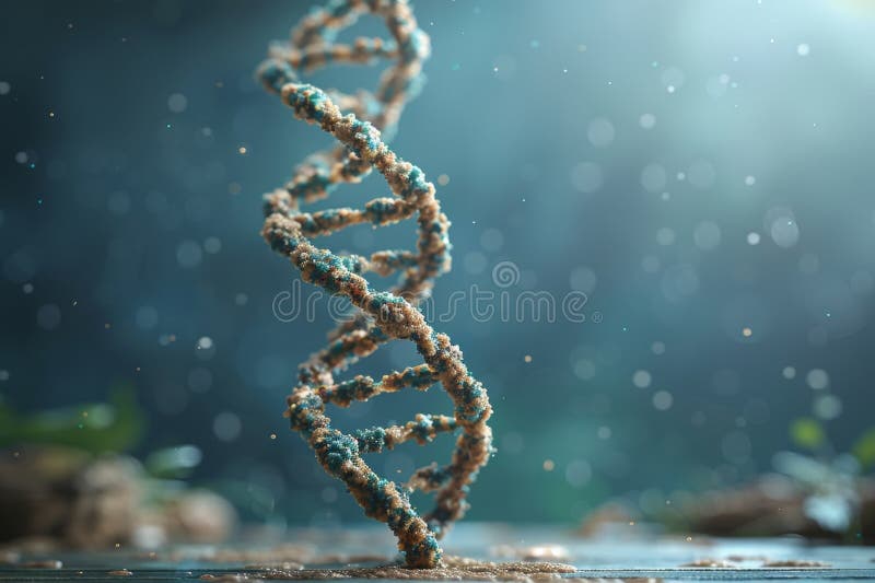 Vibrant Dna Structure Model Against a Colorful Background for ...