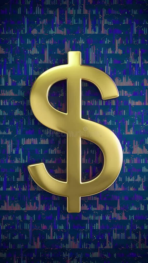 Vibrant Dollar Sign on Abstract Background Connecting Finance and Data ...