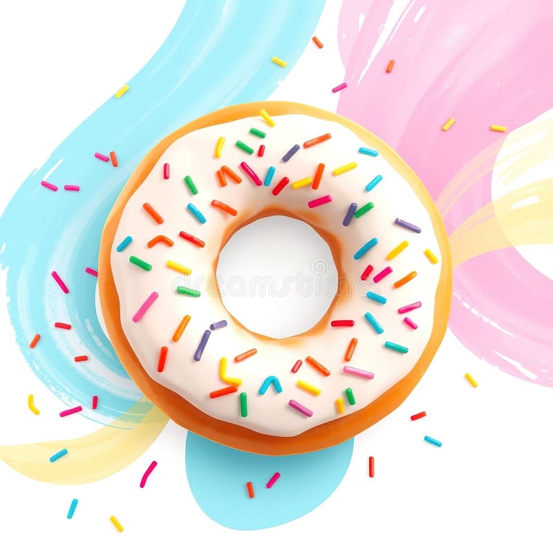 Vibrant Donut Chart Visualization a Colorful Data Representation for ...