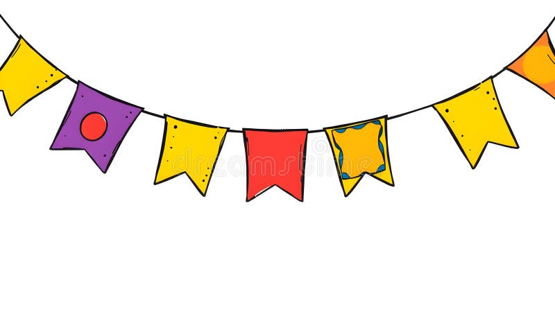 Vibrant Doodle Flags a Study in Intricate Artistic Forms and Bold Color ...