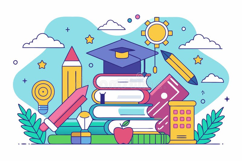 A Vibrant Doodle Showcasing Essential Educational Tools for Master ...