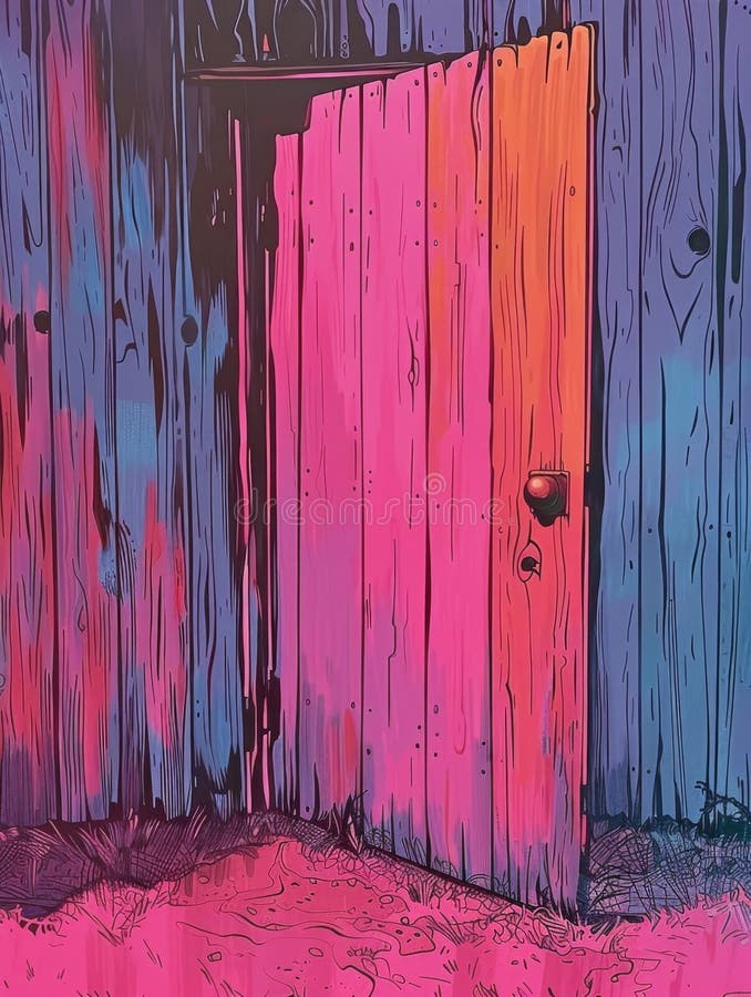 Vibrant Doorway stock photo. Image of psychedelic, door - 372208130