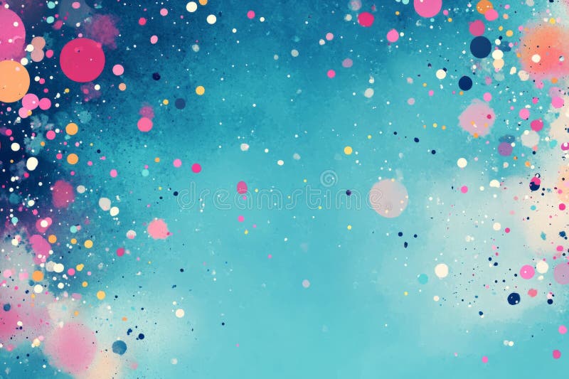 Vibrant Dots and Paint Splatters Create an Energetic and Abstract ...