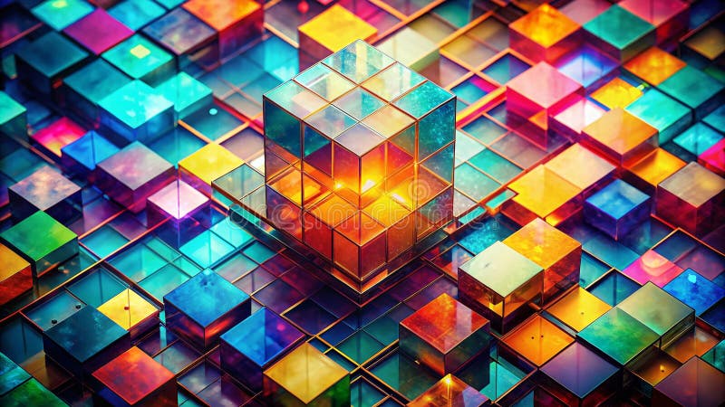 Vibrant Double Exposure a Surreal Exploration of Geometric Patterns in ...