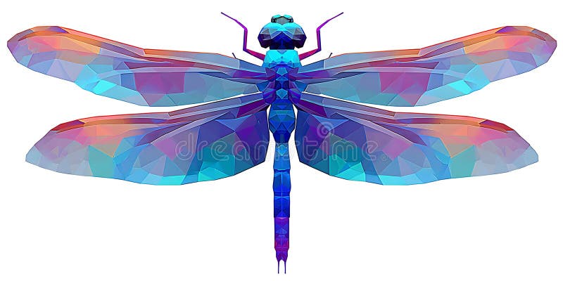 Vibrant Dragonfly a Colorful Insect Illustration Stock Illustration ...