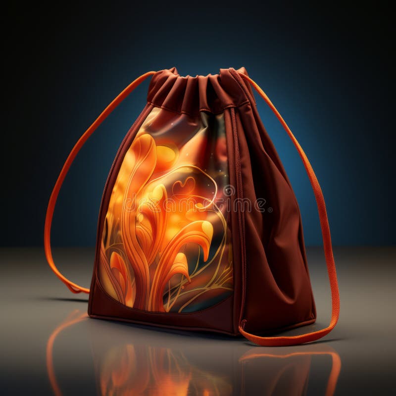 Vibrant Microfiber Bag with Stylish Flame Design Stock Illustration ...