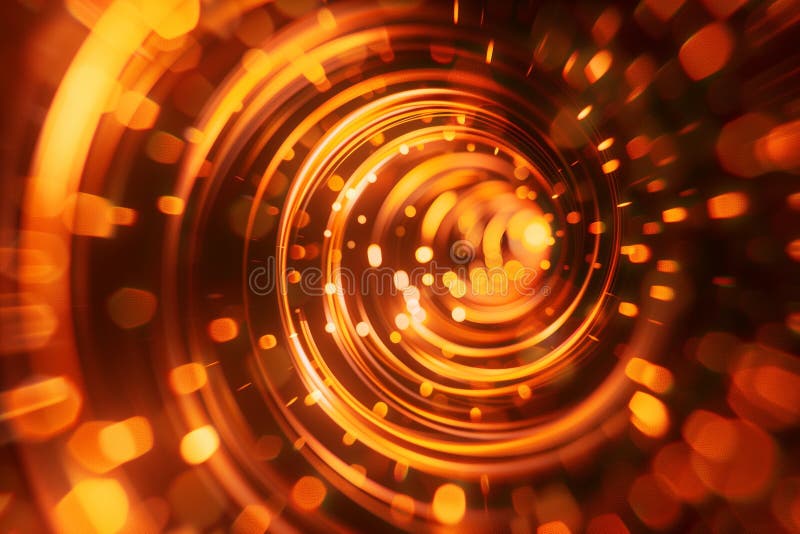 Dreamy Abstract Orange Circle Light Effect Background for Creative ...