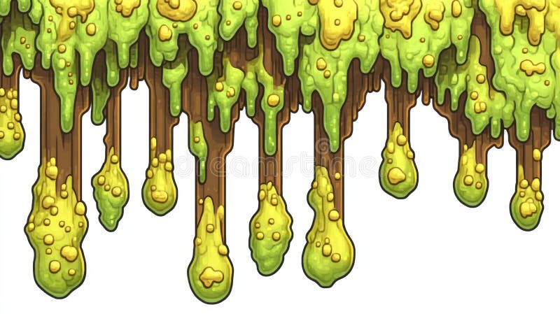 A Vibrant, Dripping Slime Texture with a Wooden Background, Suitable ...