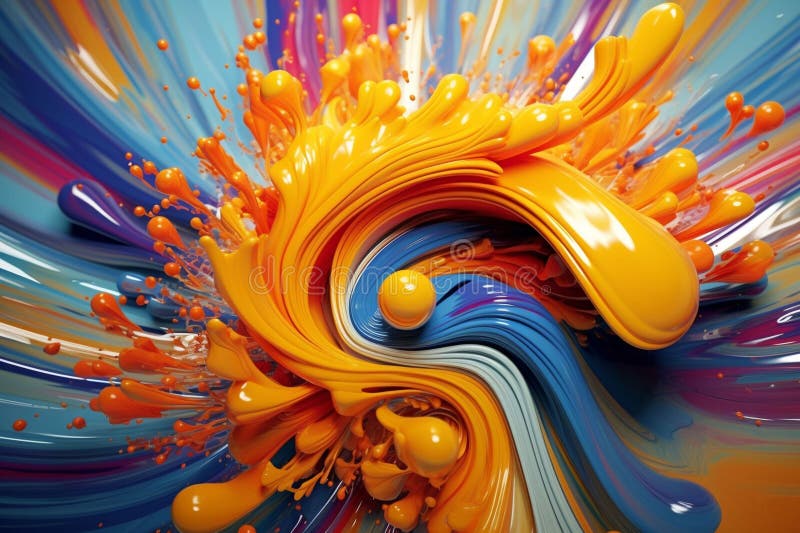 Vibrant and Dynamic Abstract Art Born from Stock Illustration ...