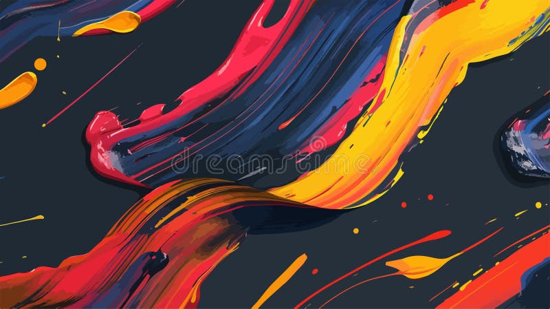 Vibrant Abstract Background with Colorful Brush Strokes Stock Vector ...