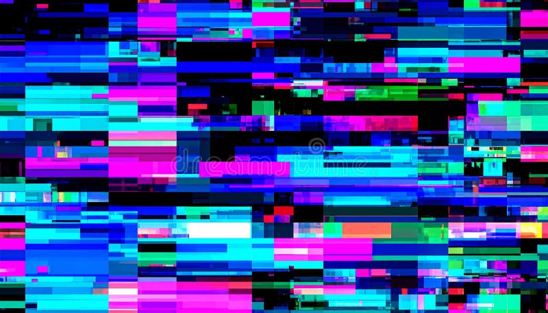 Abstract Glitch Art Background with Vibrant Colors and Pixelated Design ...